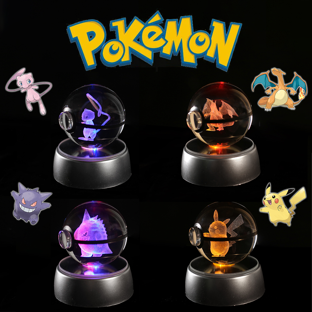 Crystal PokeBall with RGB Base and giftbox – Lumina