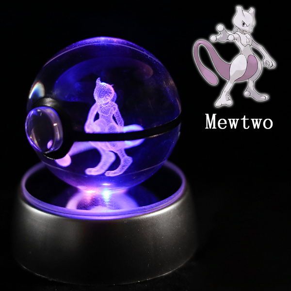Crystal PokeBall with RGB Base and giftbox – Lumina