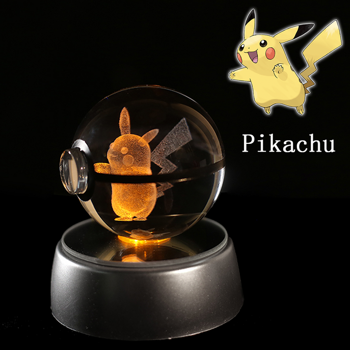 Crystal PokeBall with RGB Base and giftbox – Lumina